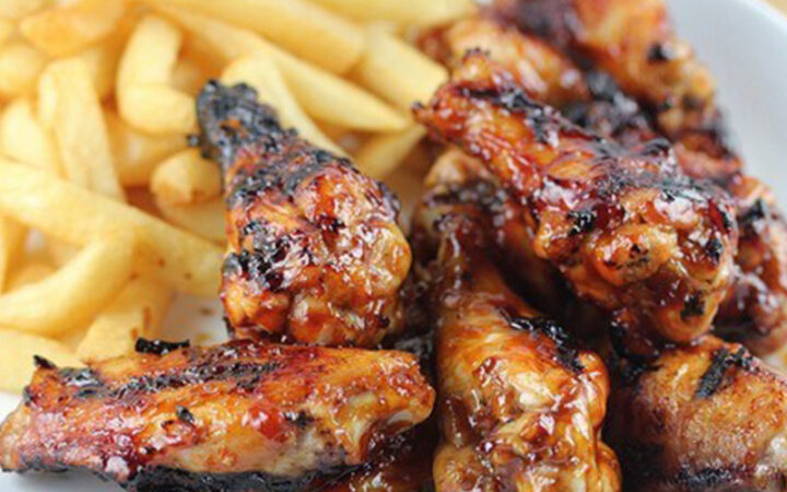 Grilled Chicken Wings & Chips | The Bake One Club